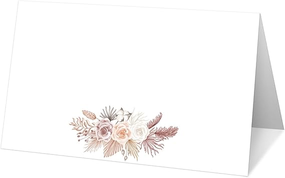 Amazon.com: 25 Floral Place Cards for Table Seating, Wedding Name Place ...