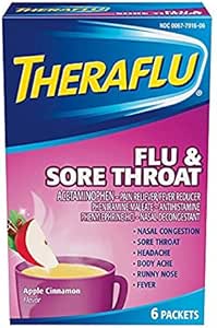 Amazon.com: Theraflu Powder for Flu and Sore Throat, Apple Cinnamon (6 ...