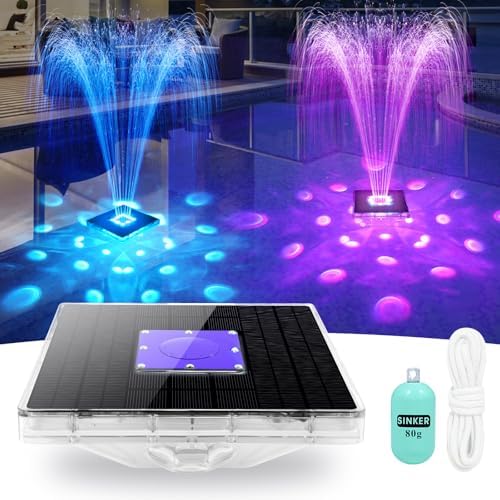 Amazon.com: UniWater Floating Pool Fountain with Lights,Upgraded ...