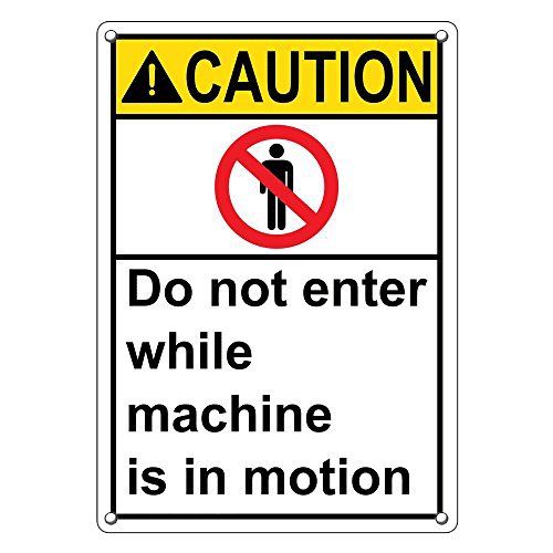 Amazon.com: Weatherproof Plastic Vertical ANSI Caution Do Not Enter ...