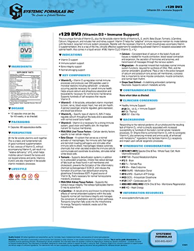 Systemic Formulas DV3 BioNutriment Vitamina D3 Plus Suporte Imunológico ...