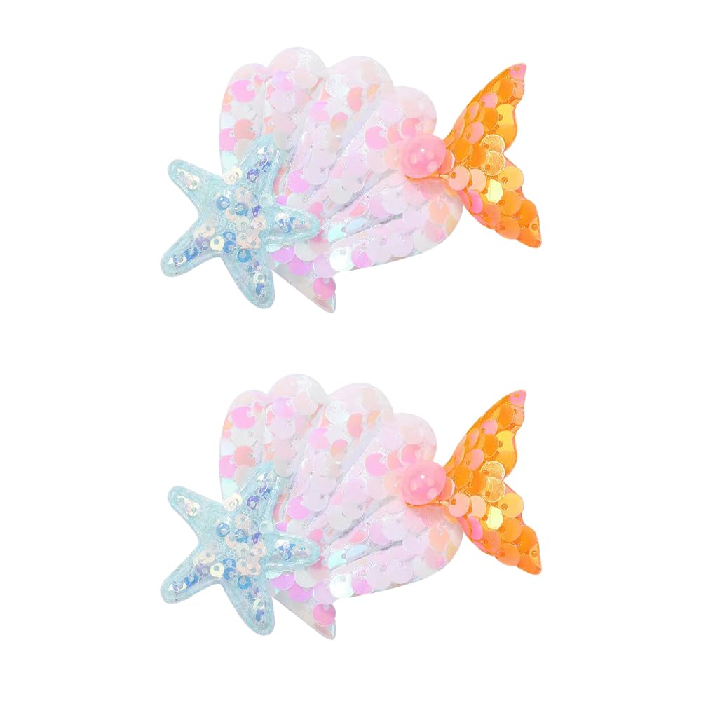 Amazon.com : BOENBE LOVED Mermaid Hair Clips Starfish Hair Clip Shell ...