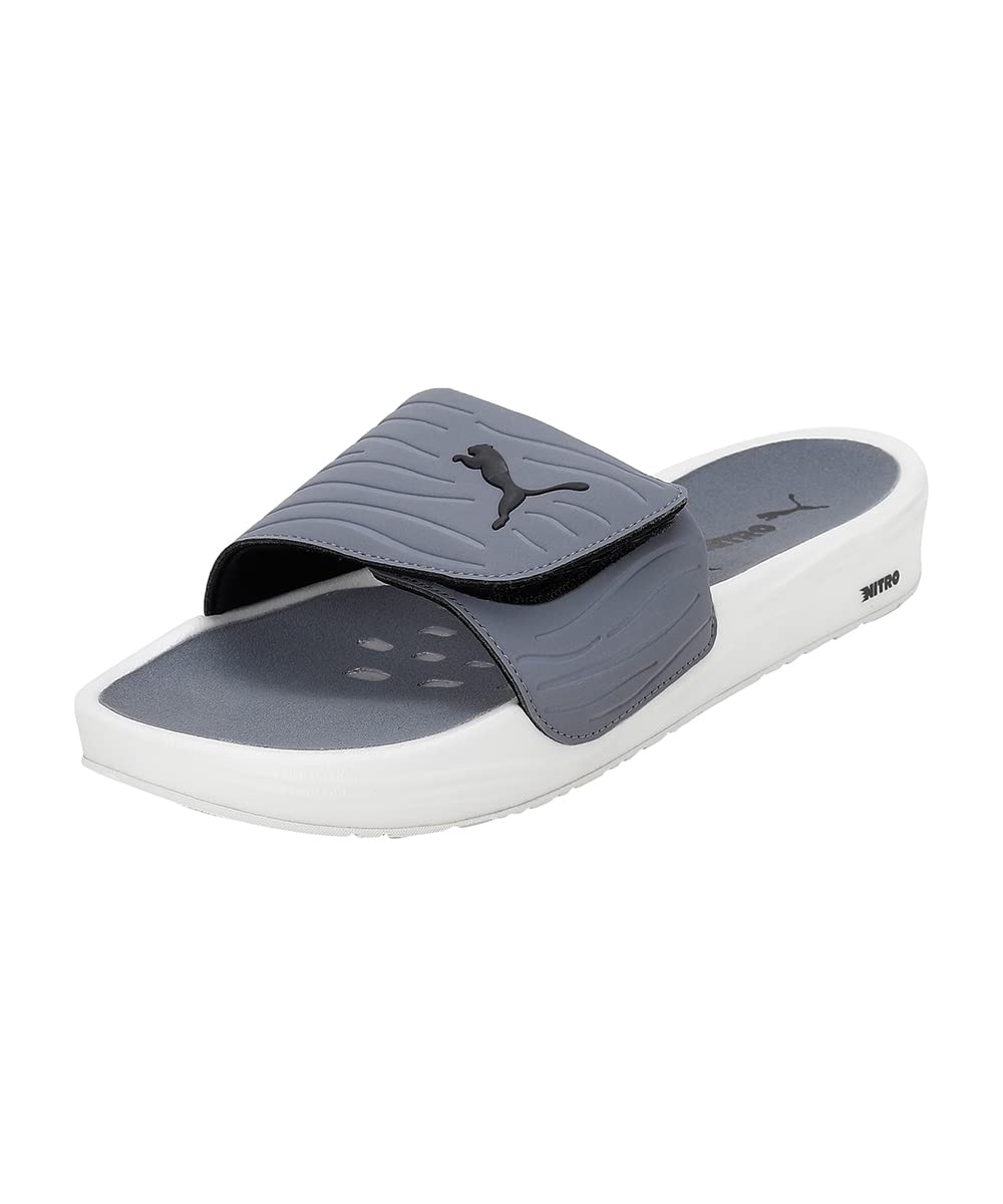 Puma Unisex-Adult Nitrocat V Gray Tile-White Slide - 4UK (38426307 ...