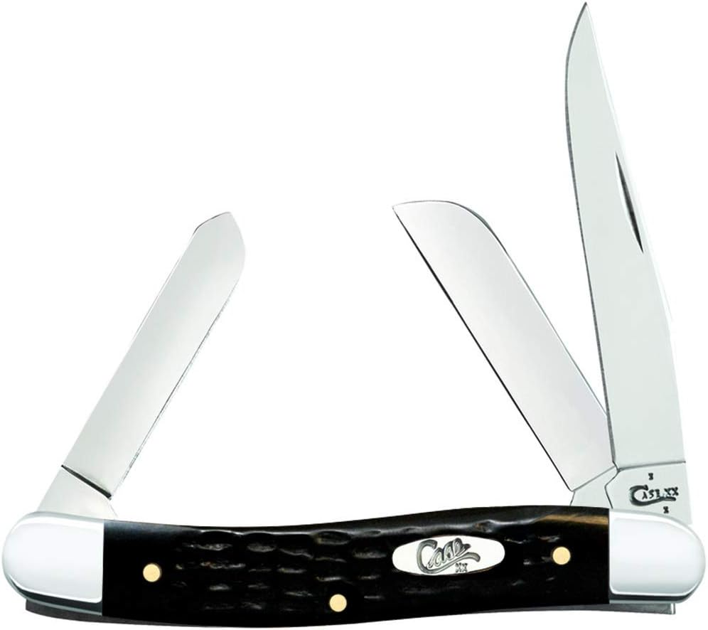 Amazon.com : Case XX WR Pocket Knife Jigged Black Synthetic Medium ...