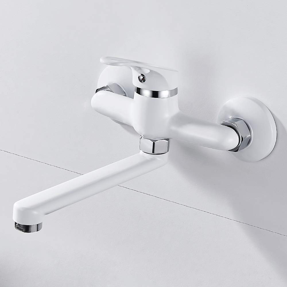Buy Wall ed Kitchen Mixer Tap for Wall Sink Adjustable Hot and Cold ...