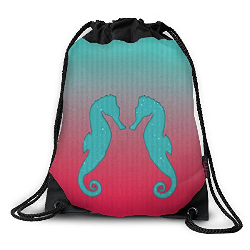 FUNKYLICIOUS Drawstring Bag Seahorses Design (Multicolour) : Amazon.in ...