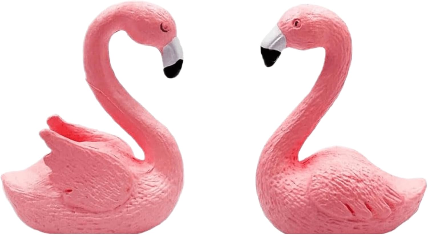 Amazon.com: 2 Pieces Mini Flamingo Figurines – Cute Plastic Flamingo ...