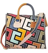 Amazon.com: Segater® Women's Big Multicolor Tote Handbag Genuine ...