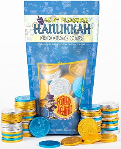 Amazon.com : Foiled Again! Chocolate Hanukkah Gelt - Belgian Chocolate ...