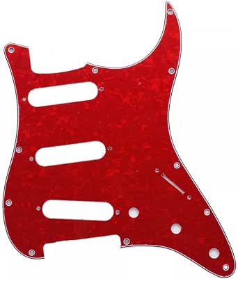 Amazon.co.jp: Red Pearl 4 Layer 11 Hole Electric Guitar Stratocaster ...