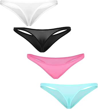 Amazon.com: iiniim Women Low-Rise String Bikinis Panty Stretch Briefs ...