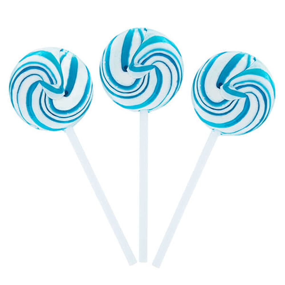 Amazon.com : Squiggly Pops Petite Swirl Lollipops - 24-Piece Jar (Blue ...