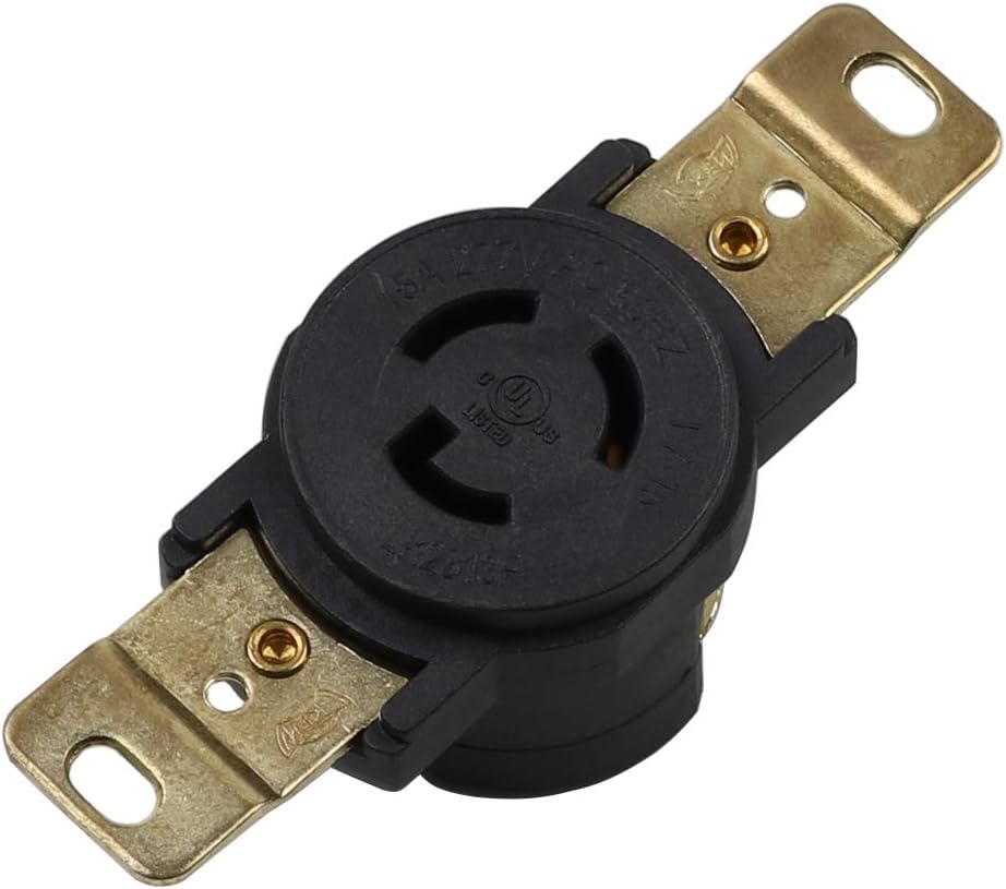 Nema L7-15R 15A/277V 2 Pole 3 Wire Industrial Grade Locking Female ...