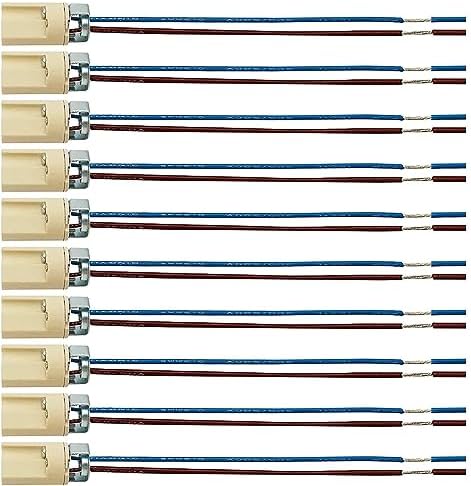 RUNCCI-YUN 10 pcs G9 Lamp Holder，G9 Ceramic Body Lamp Socket，G9 Lamp ...