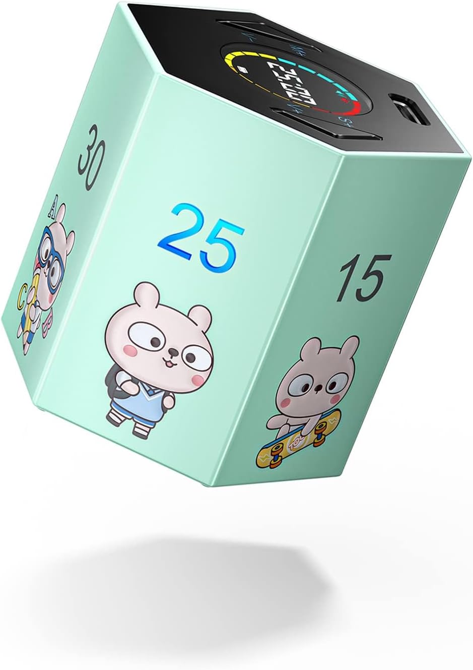 Amazon｜【TickTime Pro・新時代のデジタルタイマー】グラデーション版 正六角柱 ポモドーロ タイマー キッチンタイマー キューブタイマー 5段音量調整/静音モード/振動モード ...