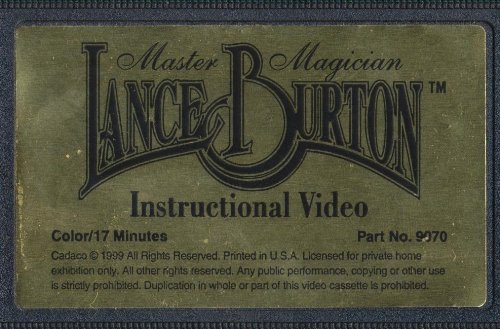 Amazon.com: Master Magician Lance Burton Instructional Video : N/A ...