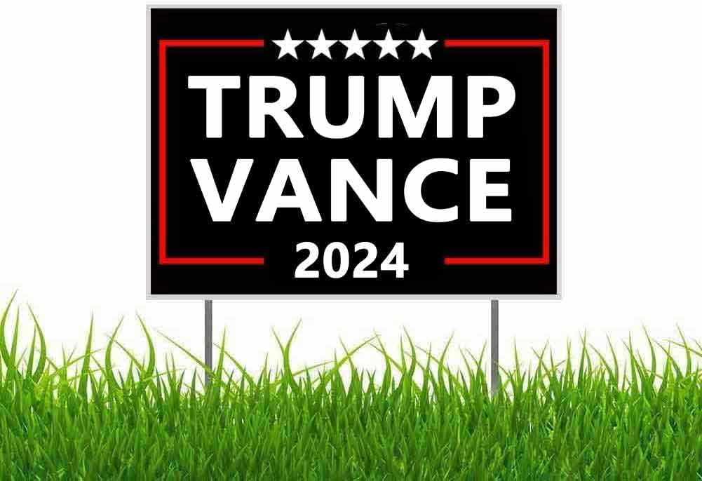 Amazon.com : Limecute Trump Vance 2024 Yard Sign Outdoor Lawn Garden ...