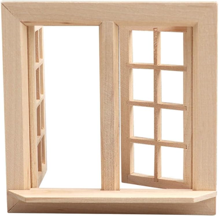 Amazon.com: BESTonZON Miniature Dollhouse Window, 1:12 Mini Furniture ...