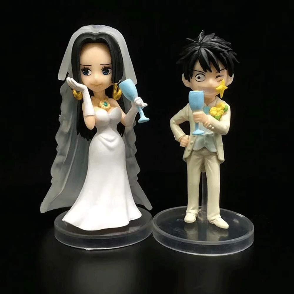 Buy YANGENG ONE Piece Boa·Hancock Monkey D. Luffy 2.8 Inches Wedding ...