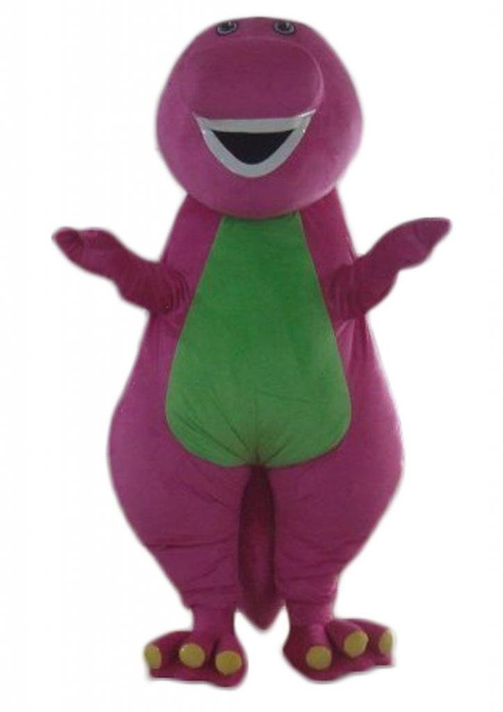 Purple Dragon Cartoon Costume Barney Mascot Costume For Adult ...