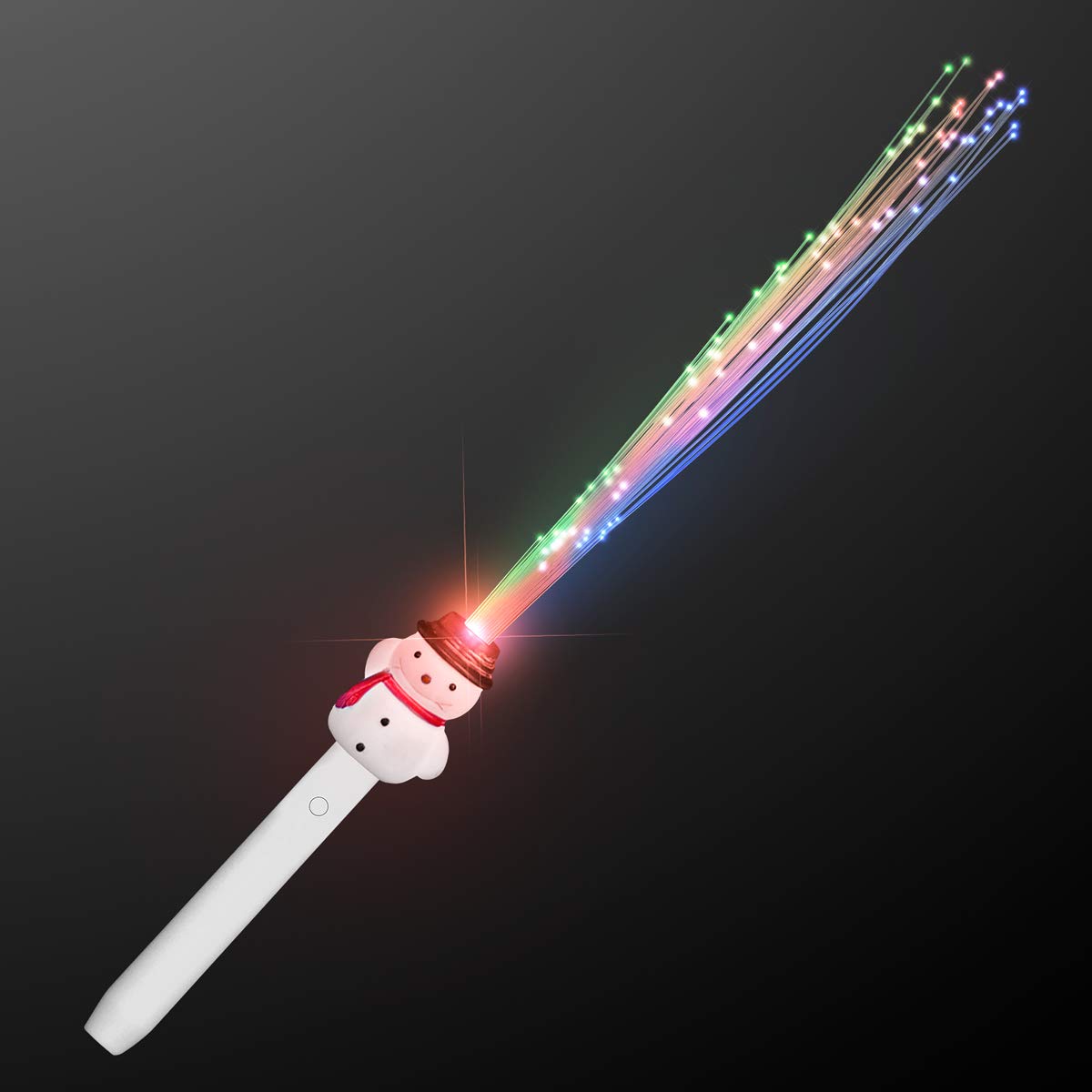 Amazon.com: FlashingBlinkyLights Fiber Optic Snowman Light Up Wand ...