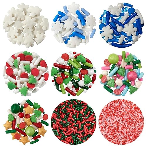 Snapklik.com : DECOPAC Candy Sprinkles, 26oz, Red & Green Sprinkle Mix ...