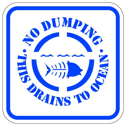 Amazon.com: STOPSignsAndMore - No Dumping This Drains To Ocean Sign ...