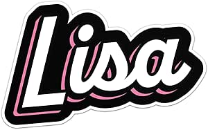 Amazon.com - Lisa Name Sticker - Waterproof Durable Vinyl Decal for Car Bumper, Laptop, Luggage ...