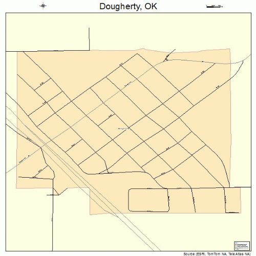 Amazon.com: Large Street & Road Map of Dougherty, Oklahoma OK - Printed ...