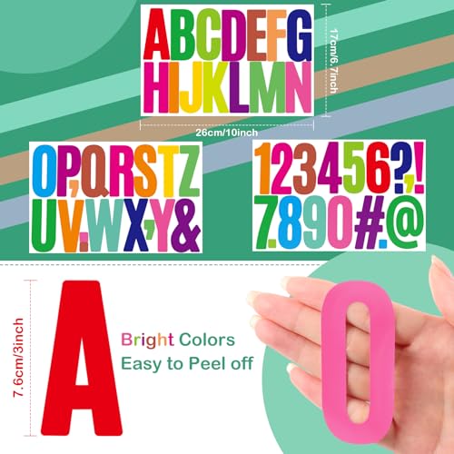 Snapklik.com : Qilery 32 Sheets 3 Inch Letter And Number Stickers Self ...