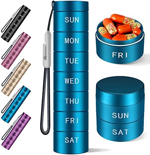 Amazon.com: Aluminum Alloy Weekly Waterproof Pill Organizer,Moisture ...