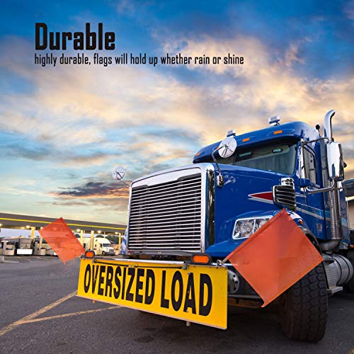 Snapklik.com : Bright Orange Safety Wide Load Flag Traffic Warning ...