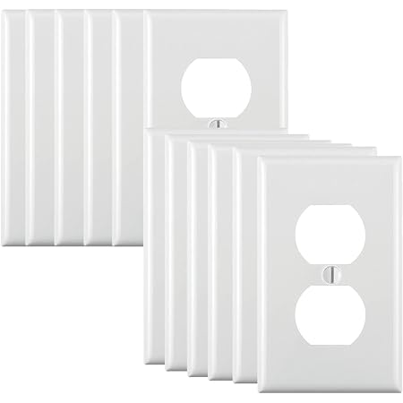 Bates- White Outlet Covers, Wall Plates, Pack of 12, Electrical Outlet ...
