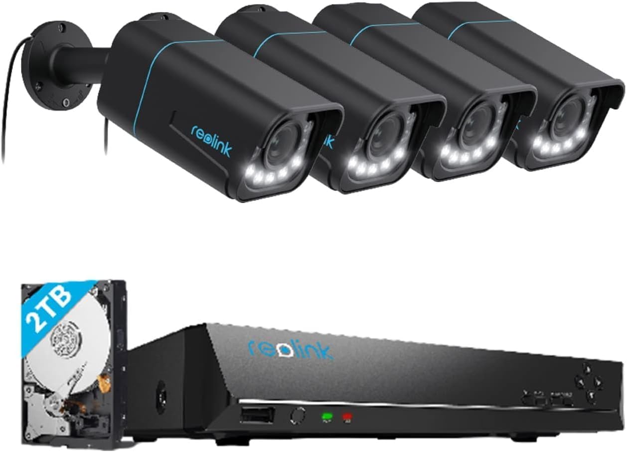 Amazon.com : Reolink 4K 8CH PoE Camera Outdoor System, 4X RLC-811A ...
