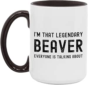 Amazon.com: Beaver Personalized Name Mug, I'm That Legendary Beaver ...