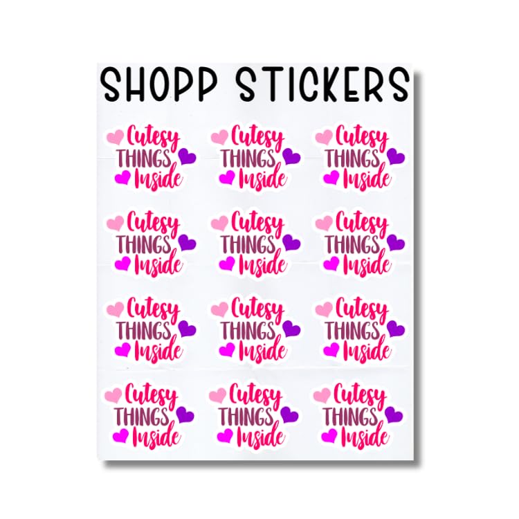 Amazon.com: Cutsey things inside, thank you for your order stickers ...