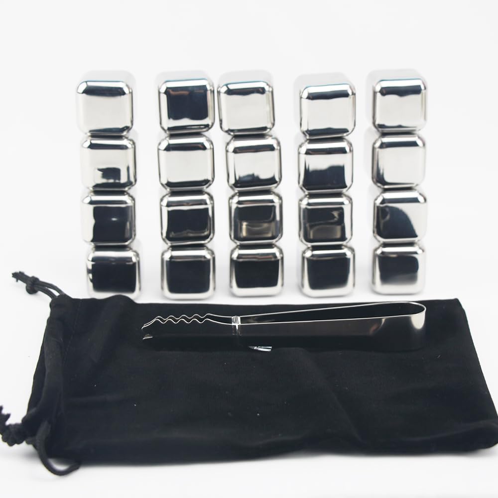 Amazon.com: Metaspl 304 Stainless Steel Ice Cubes,Stainless Steel ...