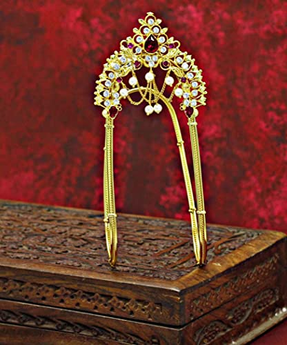 Buy SWAMI-Pearl Bajuband, vaki/armlets Pink Colour Styled With Peacock ...