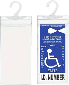Handicap Placard Holder,Transparent Disabled Permit Protective Cover ...