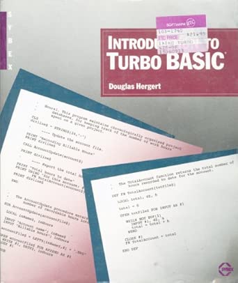 Introduction to Turbo BASIC: 9780895884411: Amazon.com: Books