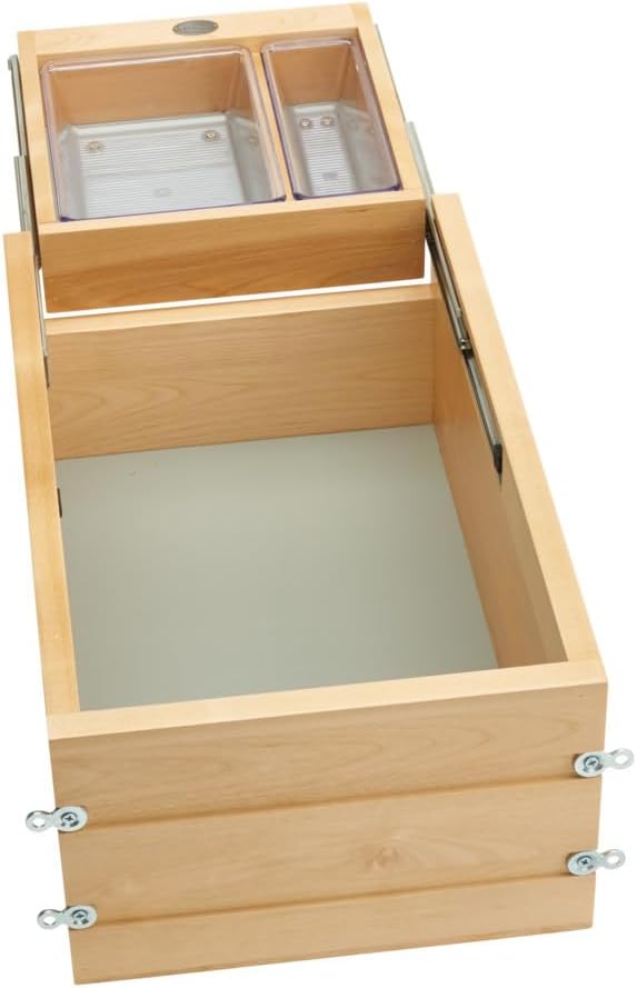 Amazon.com: Rev-A-Shelf Wood Vanity Cabinet Replacement Half Tier ...