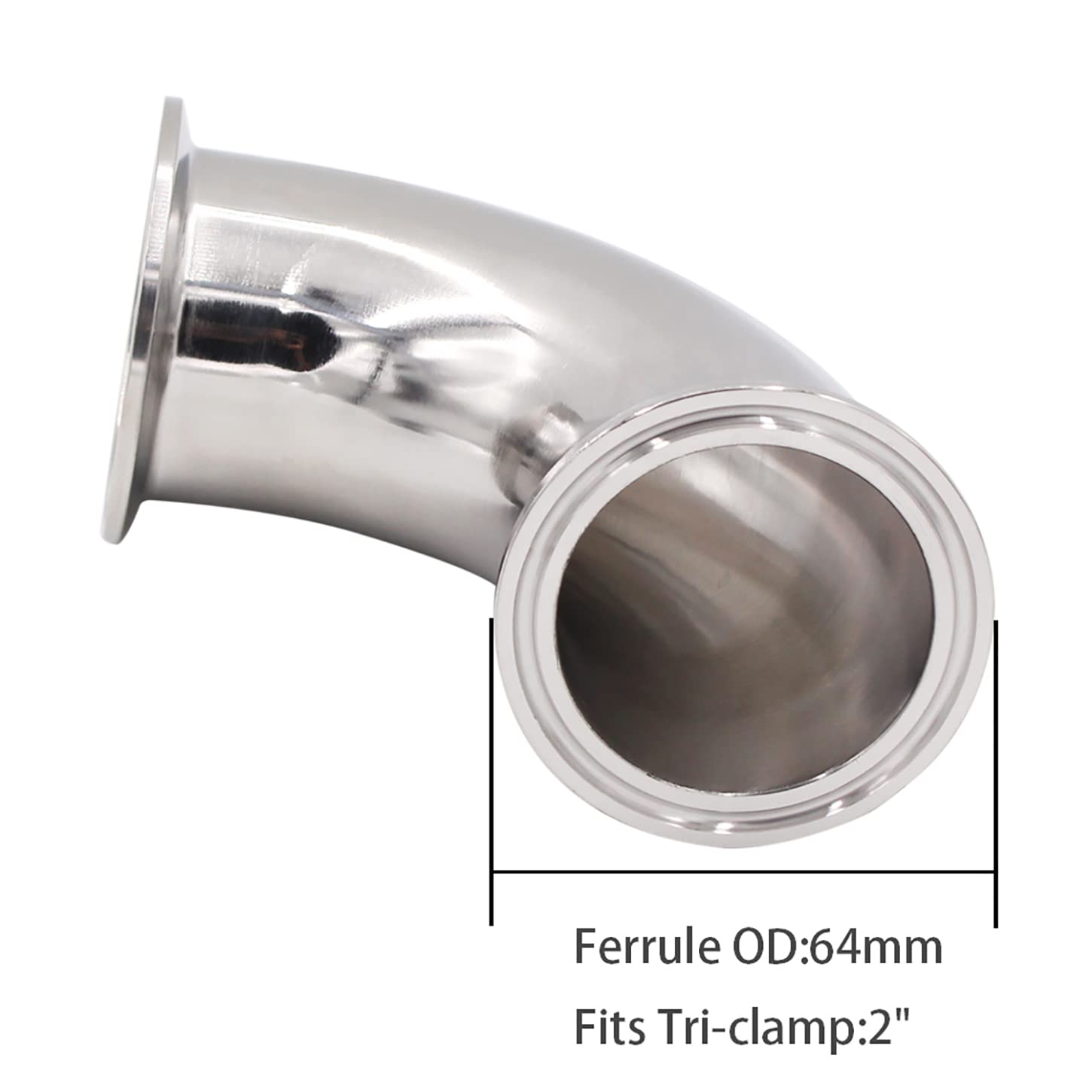 1 Pvc Elbow 90 Sanitary Fitting | Ferrule Elbow 90 Degree | Pipe ...