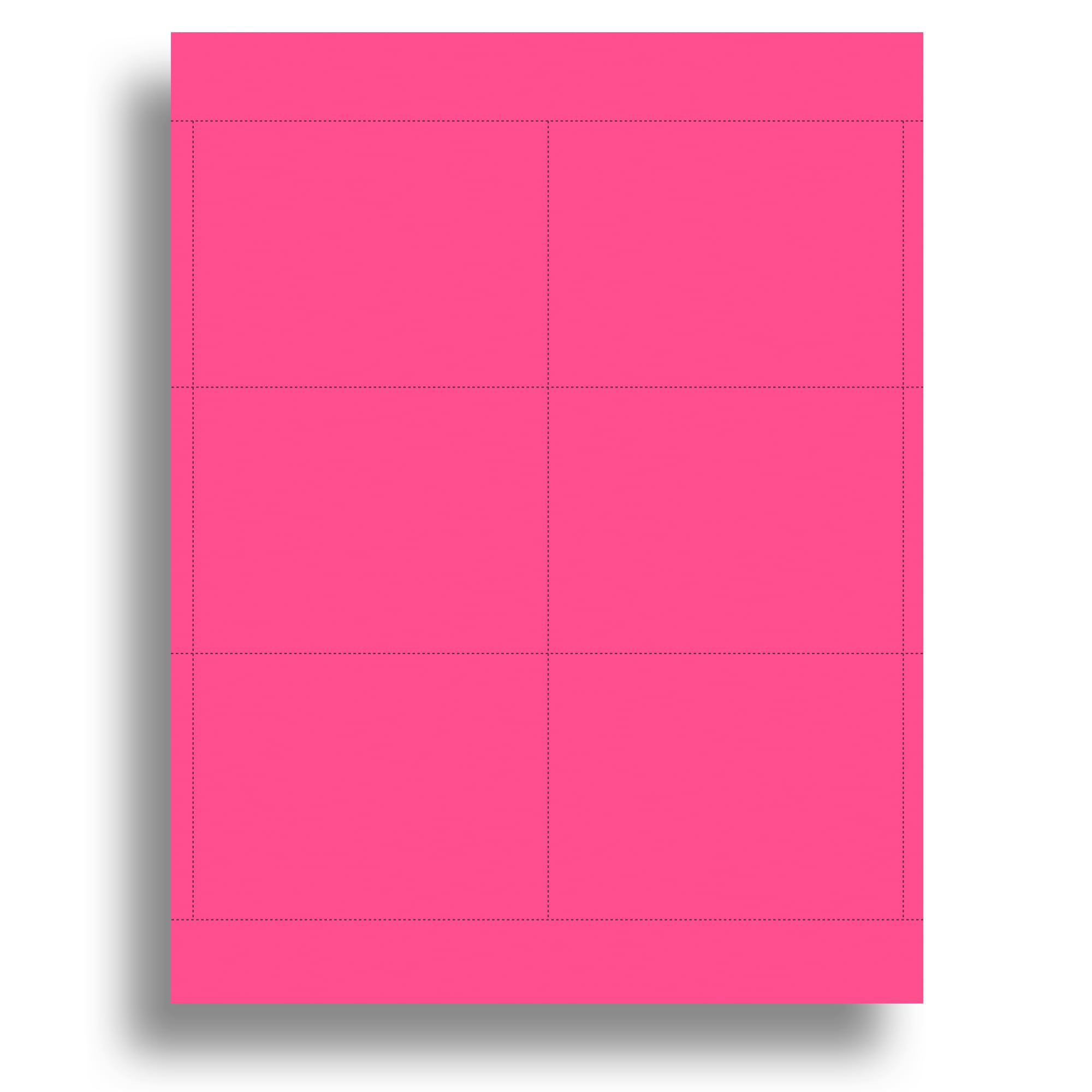 Amazon.com : 65lb Bright Pink 3x4 Name Badge Inserts - 6 per page ...