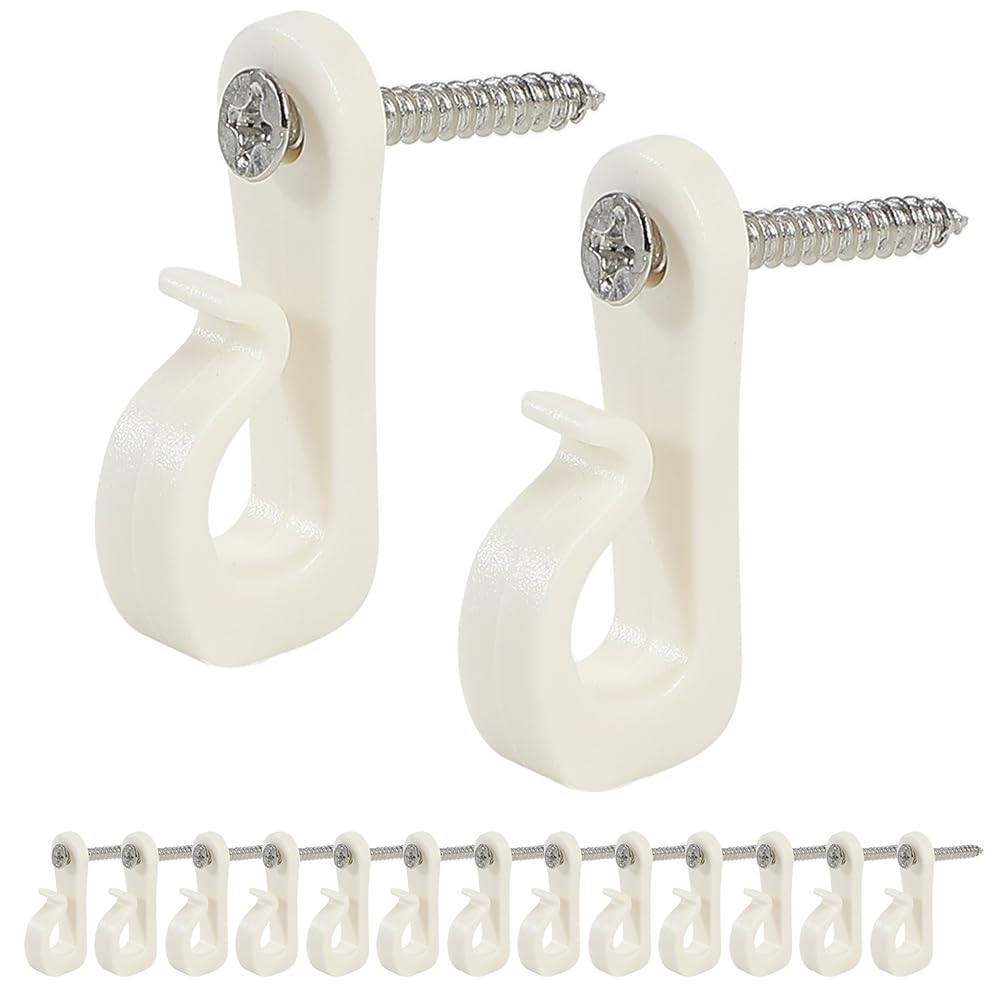 Amazon | TKY ねじ込み式フック 壁掛け パーティー インテリア 装飾 吊り下げ ライト 風鈴 植物 15個入り (ホワイト) | ネジフック