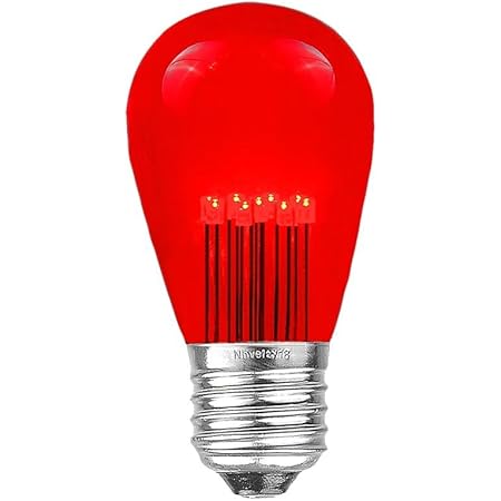 Novelty Lights 25 Pack LED S14 Outdoor Patio Edison Replacement Bulbs ...