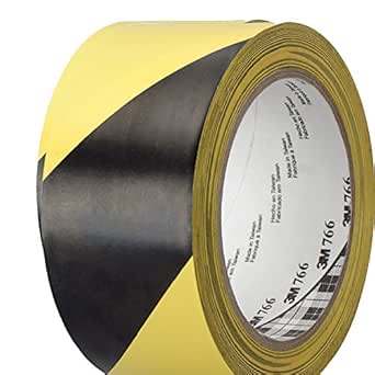 3M 766 Black & Yellow Hazard Warning/Safety Stripe Tape 2 Inch x 36 Yard (Single Roll) : Amazon ...