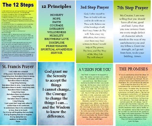 Amazon.com : Cheryls Bookmarks AA / 12 Step Recovery Laminated Wallet ...