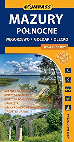 Mazury Pólnocne mapa turystyczna 1:50 000: Wegorzewo, Goldap, Olecko ...