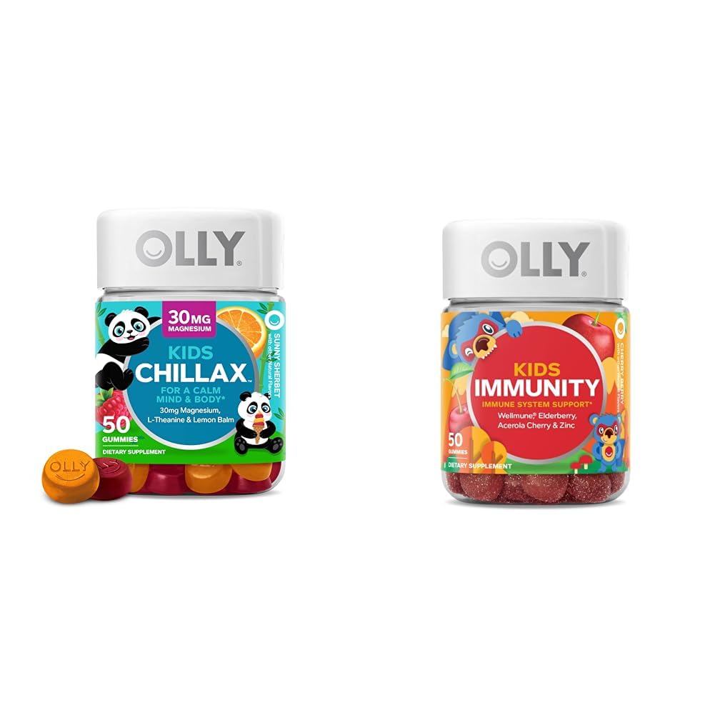 Amazon.com: OLLY Kids Chillax, Magnesium Gummies Plus L-Theanine, Lemon ...
