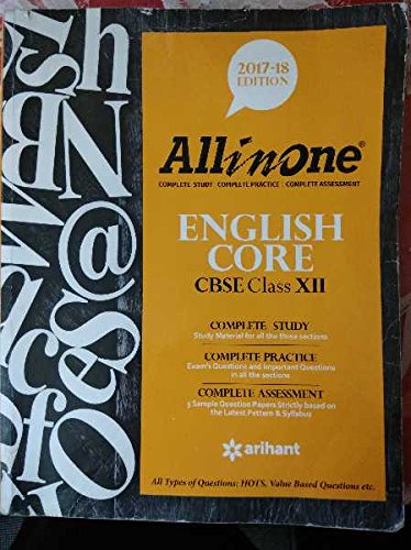 All in One English Core CBSE Class 12, 2017-18 Edition : Amazon.in: Books